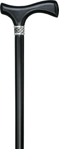Amazon.com: Chrome Plated Scroll Fritz Walking Cane with Black ...