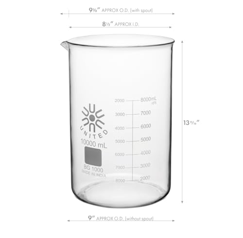 Snapklik.com : United Scientific (10,000mL) 10 Liter Glass Beaker - Low ...