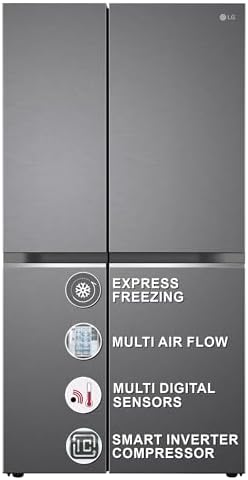 LG 655 L Frost Free Smart Inverter Double Door Side by Side ...