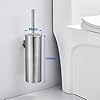 Auralum Brosse de Toilette Acier Inoxydable Brosse WC Mural avec Support de Brosse ...
