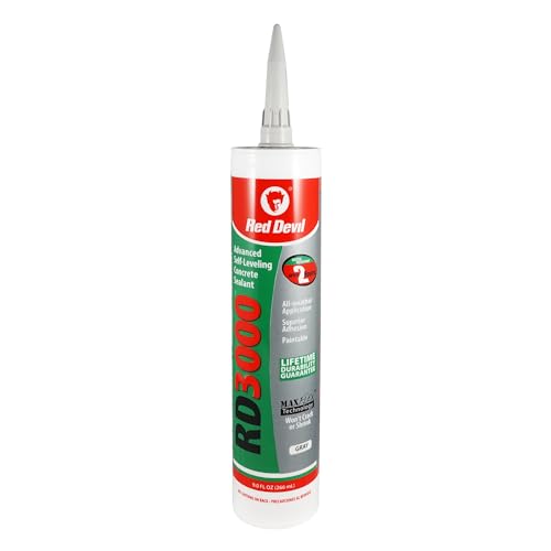 Red Devil 0980 RD 3000 Advanced Self-Leveling Concrete Sealant, Gray, 9 ...