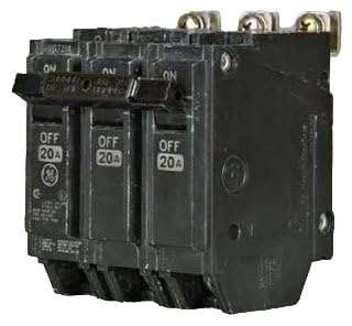 General Electric THQB32020 Breaker 20AMP 3POLE 240VOLT Bolt in: Amazon ...