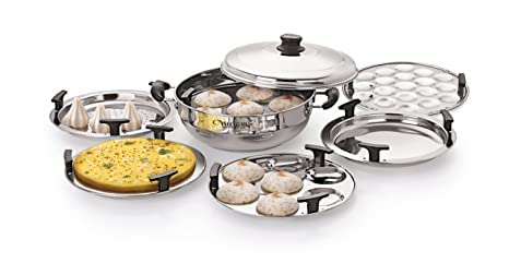 Pramesh Bartan Bhandar Induction Base Mini Multi Kadai with Stainless ...