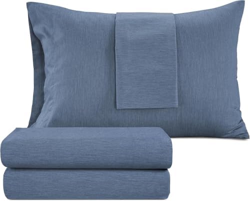Amazon.com: Izod Melange Cotton Blend 4Pc Full Size Bed Sheet Set, Deep ...