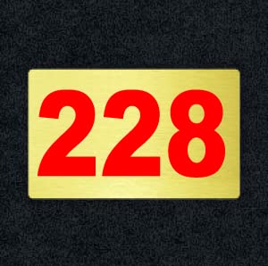 Number plate 228 Room, Hotel, Hospital, Lodge,Apartment, Flat,Door No ...
