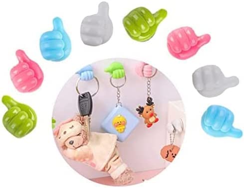 Thumb up Hooks 8 Pcs Multipurpose Adhesive Silicone Cable Clips Wire ...
