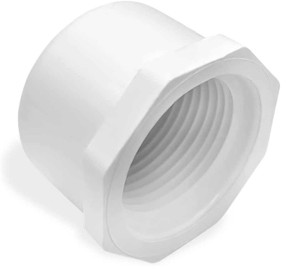 Amazon.com: Sch 40 PVC Pipe End Cap - 1 Inch Female Threaded Plug ...