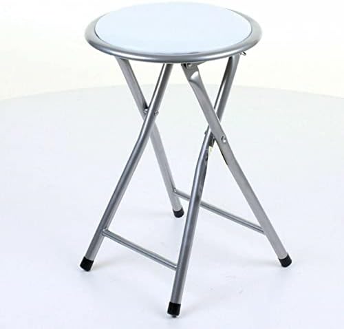 HOMION Round Compact Thick Padded Folding Stool for Home Office Small ...