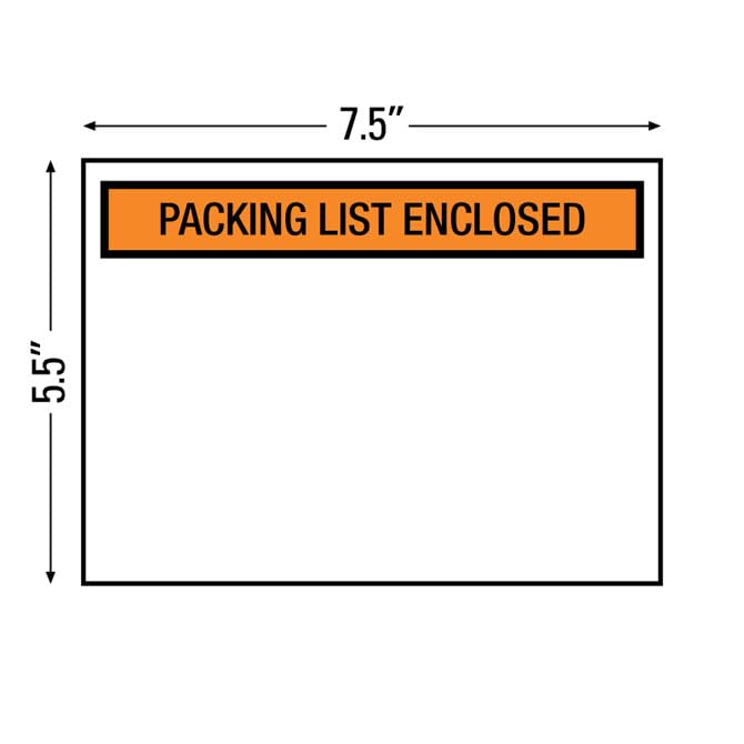 Shipping Label Sleeves 100 Clear Packing List Enclosed Invoice ...