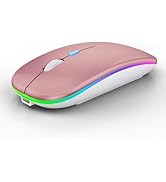 Amazon.com: WREANU Wireless Bluetooth Mouse Rechargeable Laptop Mice ...