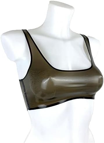 Amazon.com: Yuanweicloths Latex Rubber Lingerie Tank Tops Translucent ...