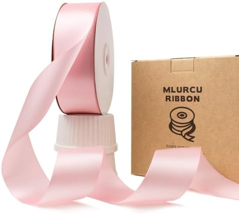 Amazon.com: Ribest 1 1/2 inch Light Pink Double Face Satin Ribbon 25 ...