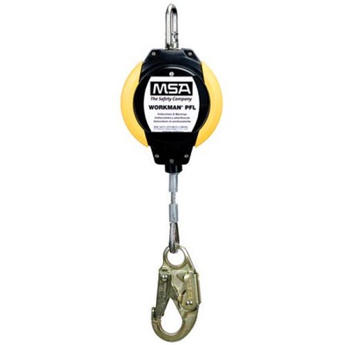 MSA 10104710 Workman Personal Fall Limiter Cable, LC Steel Snaphook, 1 ...