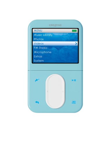 Creative Zen Vision:M 30 GB MP3 and Video Player (Light Blue) : Amazon ...