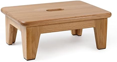 Amazon.com: SINOBEST Low Wood Stool, Rectangular Bed Step Stool, Large ...