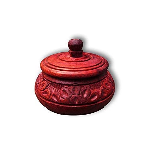 Buy CLASSIC WOOD CARVER Wooden Sindoor Box, Wooden SindoorDani ...