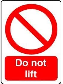 L1572 LARGE DO NOT LIFT WARNING SAFETY METAL WALL SIGN : Amazon.ca