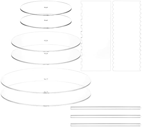 Amazon.com: Coloch 11 Pieces Acrylic Cake Discs Set, Clear Cake ...