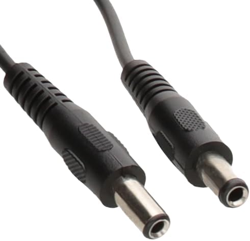 kenable 2.5mm x 5.5mm DC Connector Lead Male to Male Power Cable 2m [2 ...