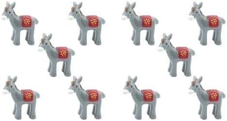 Amazon.com: Yardwe 10 Pcs Miniature Donkey Figurines, Resin Donkey Mini ...