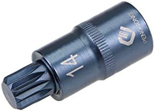 sourcing map 1/2" Drive x M14 (14mm) Triple Square Spline Bit Socket ...
