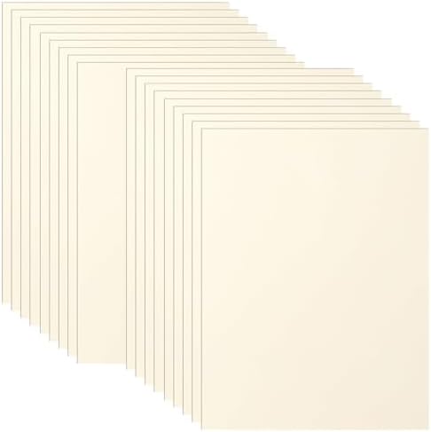 60 Sheets Ivory Cream A4 Cardstock, 250gsm Coloured Craft Card for ...