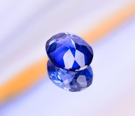 Gemstone King Kashmiri Blue Sapphire Gemstone 8 Carat 8.50 Ratti नीलम ...