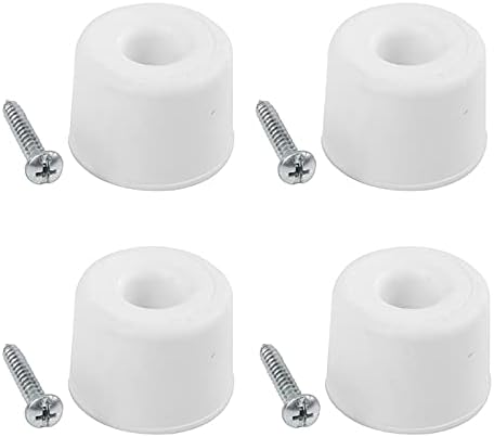 BAAB ORGANIZING 4 Pack Door Stops Wall Mounted, White Rubber Door ...