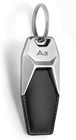Audi collection 3181900603 Audi A3 Porte-clés en Cuir Noir/Argent ...