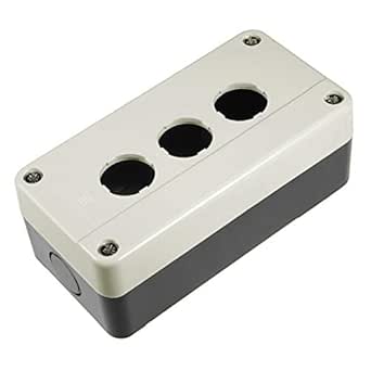 uxcell Push Button Switch Control Station Box 22mm 3 Button Hole ...
