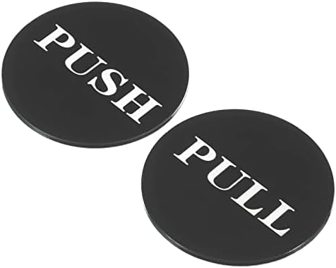 Amazon.com : PATIKIL Push Pull Door Sign, 4 Pack Self-Adhesive Round ...