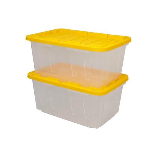 Amazon.com - CX BLACK & YELLOW®, 27-Gallon Heavy Duty Clear Storage ...
