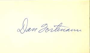 Amazon.com : Sports Memorabilia Dan Fortmann Autographed 3x5 Card ...