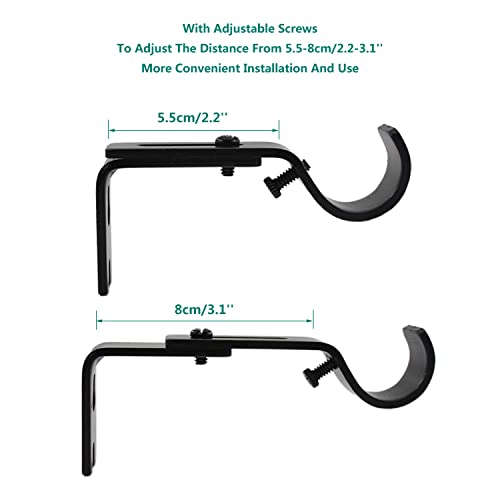ULIFESTAR Adjustable Curtain Rod Brackets 3pack