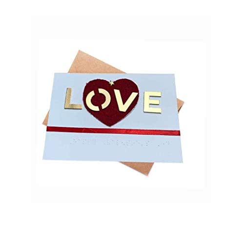Amazon.com: Valentine's Day Handmade Braille Greeting Cards (Custom ...
