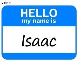 Amazon.com - Hello My Name Is Isaac - Window Bumper Laptop Sticker