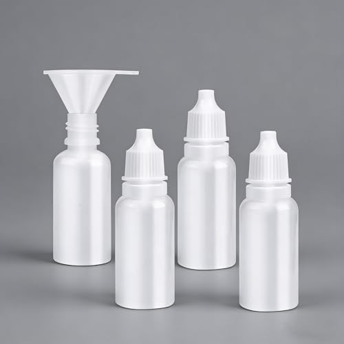 Amazon.com: 5-Pack Plastic Dropper Bottles 15ml/0.5oz - 4 Bottles + 1 ...