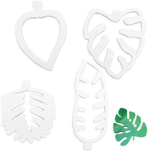 Set of 4 Leaf Cookie Cutters, Baking Accessories for Cakes, Tropical ...