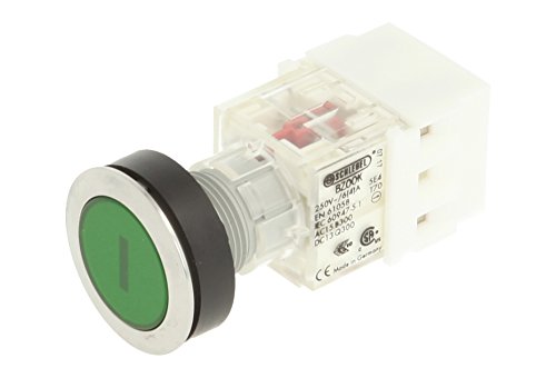 Schlegel 23.000.627 Push Button Stainless Steel, Green Button Cap ...