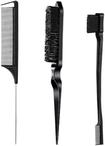 Amazon.com : Hair Styling Brush Set - Slick Back Comb, Edge Control ...