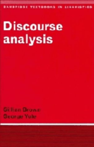 Discourse Analysis (Cambridge Textbooks in Linguistics): Amazon.co.uk ...