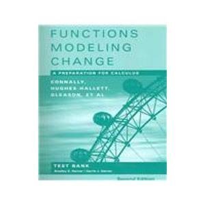 Amazon | Functions Modeling Change, Test Bank: A Preparation for ...