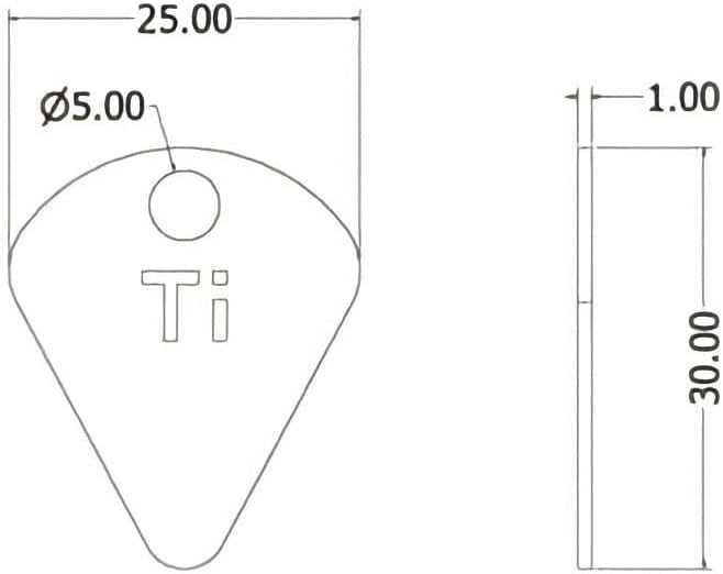 The Titan: Titanium Guitar Pick Set (0.5mm), Titanium Plectrum Set ...