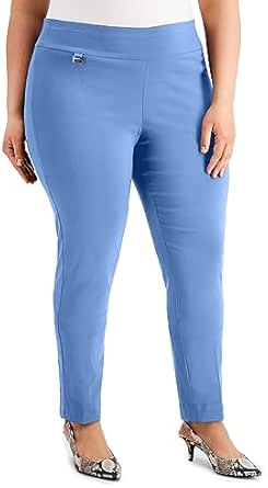 Plus Size Tummy Control Pull On Skinny Pants Perfect Periwinkle 16W at ...