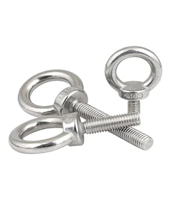 Amazon | M4 304 Stainless Steel Eye Bolt Lifting Eye Screw Ring Hooking ...