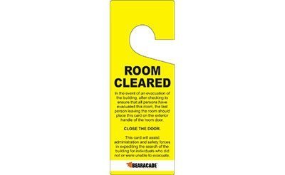Bearacade - 25 Room Cleared Door Tags - Yellow: Amazon.com: Industrial ...