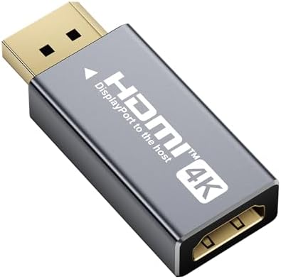 DisplayPort to HDMI Adapter 4K@60Hz, Unidirectional DP Male to HDMI ...