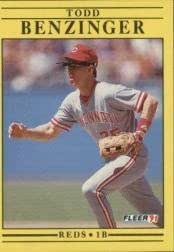 Amazon.com: 1991 Fleer Baseball Card #56 Todd Benzinger : Collectibles ...