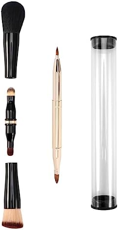 Amazon.com: Travel Makeup Brushes, 4 in 1 Makeup Brush, Eyeshadow ...