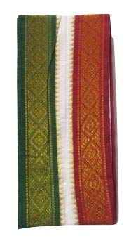 Buy SRI THULAM GALLERY Gold Color Border Cotton Jarigai Angavastram ...